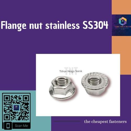 Jual nut topi stainless m8 atau flange nut stainless m8 atau mur topi ...