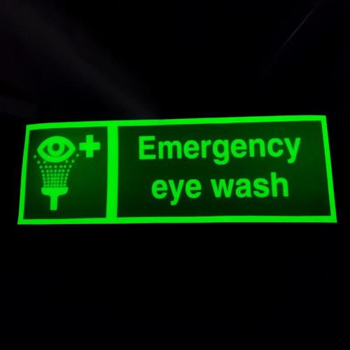 Jual Sticker Safety Sign EMEGENCY EYE WASH / Sign Label Sticker ...