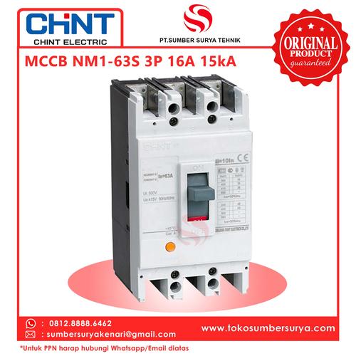 Jual MCCB NM1-63S / NM163S 3P 16A Chint - Jakarta Pusat - SUMBER SURYA store | Tokopedia