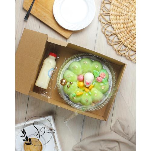 Jual Dus Box Pudding Packaging Kotak kue Puding Sekat Window mika UK 22 ...