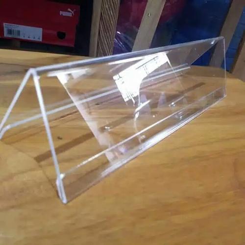 Jual Name plate tag papan nama meja akrilik 10x25 cm segi tiga - Kab ...