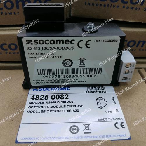 Jual Socomec MODBUS/JBUS Module Rs485 Diris A20/ Multis L50 48250082 ...