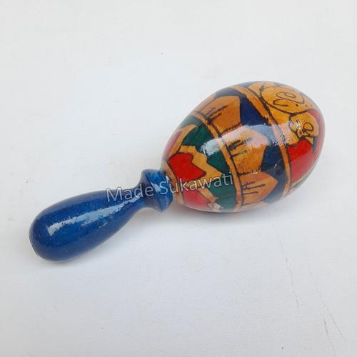 Jual Alat musik marakas shaker telur stik kayu lukis mainan anak ...