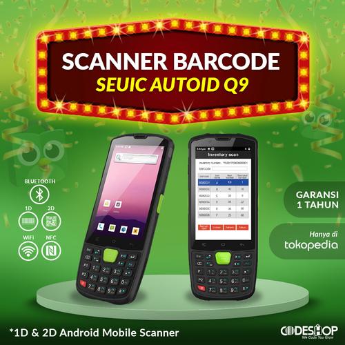 Jual Mobile Barcode Scanner SEUIC AUTOID Q9 PDT Android 1D 2D PDA Wifi ...