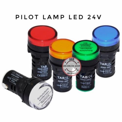 Jual Pilot Lamp LED 22mm 24VDC/Lampu Indikator Panel 22mm 24VDC AD22 ...