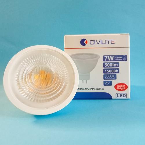 Jual LED MR16 Civilite 7W 12/24V 3500K Warm White RA95 GU5.3 - Kota ...