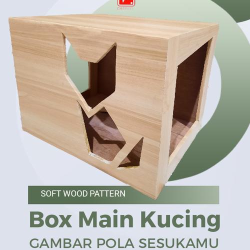 Jual rumah kucing kayu kandang kucing box serbaguna - Soft Wood - Kab ...