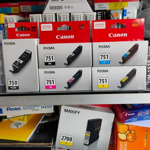 Jual TINTA PRINTER CANON PIXMA 750 black PGBK &751 black dan colo ...