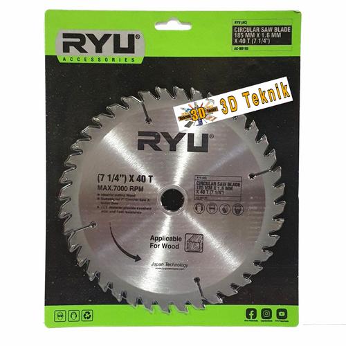 Jual RYU Circular Saw Blade 7 in inch x 40T Mata Mesin Potong Gergaji ...