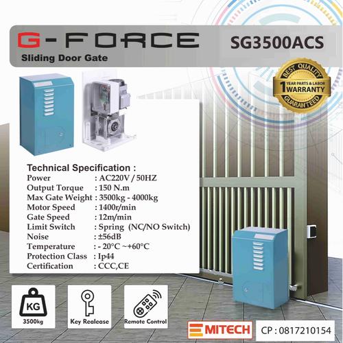 Jual Autogate GForce 3500KG - 4000KG || Sliding Gate Mesin pintu ...