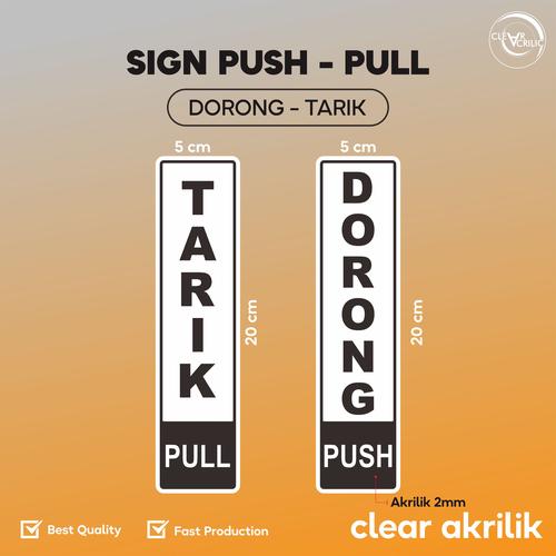 Jual SIGN LABEL STICKER DORONG TARIK PINTU - DOOR SIGN PULL PUSH - 1 ...