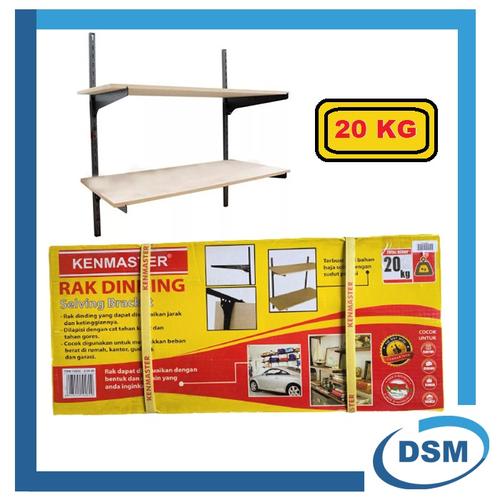 Jual KENMASTER RAK DINDING 2 SUSUN BESI - SET TERMASUK PAPAN KAYU DAN ...