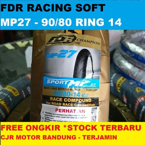 Jual FDR Sport MP27 90/80 Ring 14 Ban Motor Kering Race soft compound ...