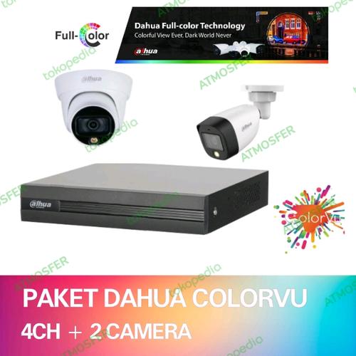Jual PAKET CCTV DAHUA COLORVU 4CH 2 CAMERA NON HARDISK - . Hardisk 2tb ...
