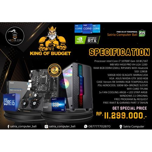 Jual KOMPUTER / PC RAKITAN GAMING i7 10700F Gen 10 / 8GB / GTX 1650 4GB - Kota Denpasar - Satria ...