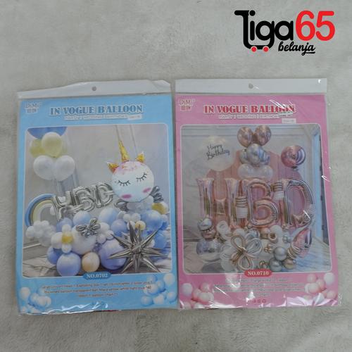 Jual 365 Balon Ulang Tahun 1500-19 #41105 Set Balon Huruf Dan Bentuk ...