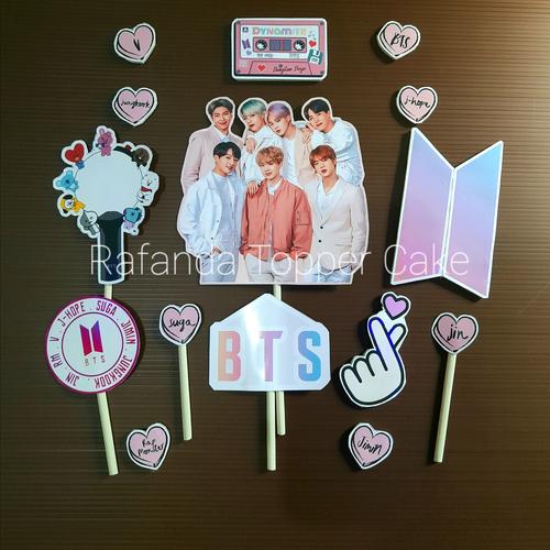 Jual Topper Kue Cake Birthday BTS murah Gratis Custom Nama Army Fans ...