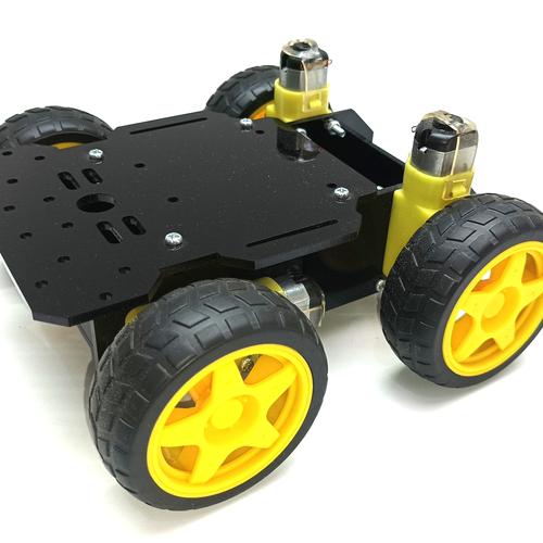 Jual KIT SMART CHASSIS 4WD ROBOT CAR MOBIL ARDUINO RASPBERRY (BLACK ...