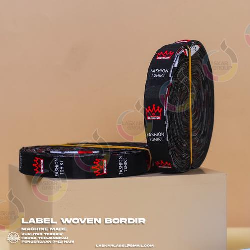 Jual 3-5 label woven bordir / label merek / label baju / label hijab ...