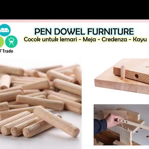 Jual Dowel pen 8 x 40 mm/dowel pen/paku kayu/dowel kayu/dowel pin ...