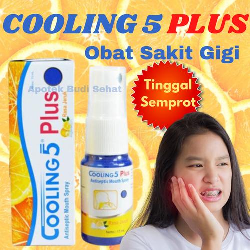 Jual Cooling 5 Plus Spray Obat Sakit Tenggorokan Sariawan Rasa Orange ...