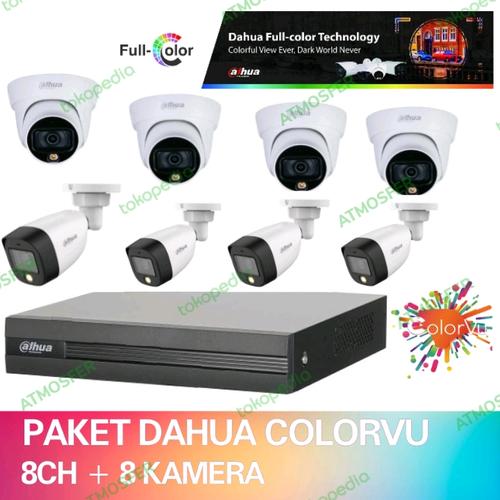 Jual PAKET CCTV DAHUA COLORVU 8CH 8 CAMERA 2MP NON HARDISK - . Non ...