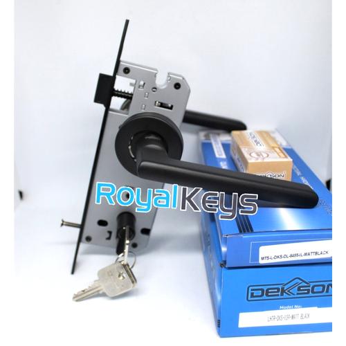 Jual Paket Set Handle Dekson Dekkson LHTR 0039 Black Hitam Pintu Kayu ...