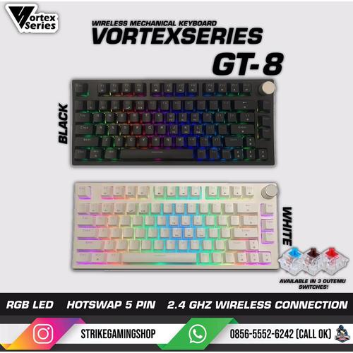 Jual VORTEXSERIES GT-8 WIRELESS MECHANICAL RGB GAMING KEYBOARD - Hitam ...