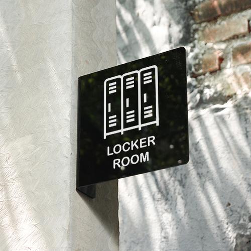 Jual Papan Akrilik Pop Up Sign Persegi 15cmx15cm - Locker Room - Kab ...