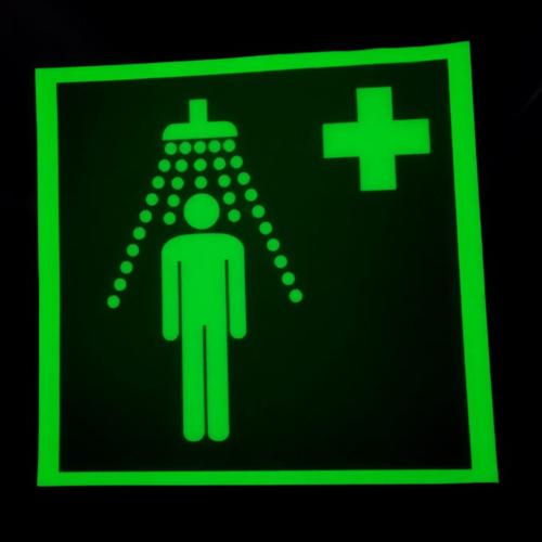 Jual Sticker Safety Sign With Out Text EMERGENCY Shower/Sticker Safety ...