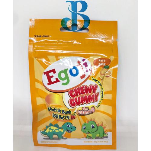 Jual Egoji chewy gummy sachet 20 gr rasa Jeruk Melon Leci Blackurrant ...
