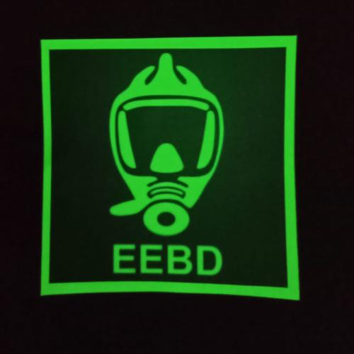 Jual Safety Sign With Out Text EEBD / Sticker Glow In The Dark Fosfor ...