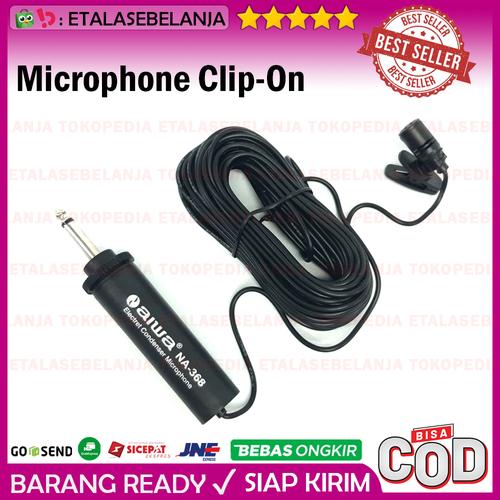 Jual Microphone Clip On / Mic Jepit Electret Condenser Aiwa NA-368 ...