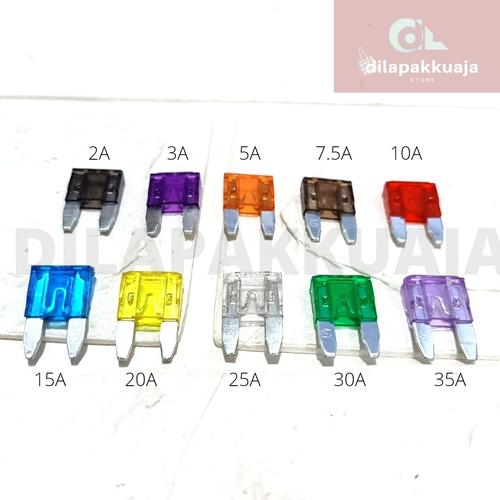 Jual Fuse Mini Blade Sekring Tancap Kecil 2A 3A 5A 7.5A 10A 15A 20A 25A ...