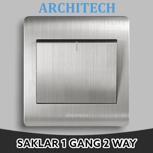 Jual Architech Platinum B9 Silver Hotel 1 Gang 2 Way Switch On/Off ...