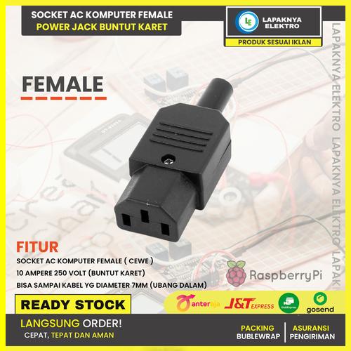Jual Jack power Socket AC Komputer female Buntut karet - Kab. Tangerang ...