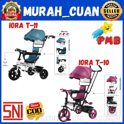 Jual Sepeda Anak Roda Tiga IORA PMB T10 Tricycle Murah Sepeda Roda 3 ...