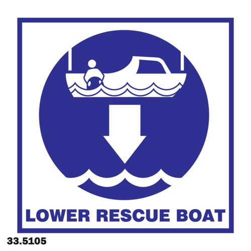 Jual IMO Symbol Lower Rescue Boat 33.5105 / Sticker IMO fluorescent ...