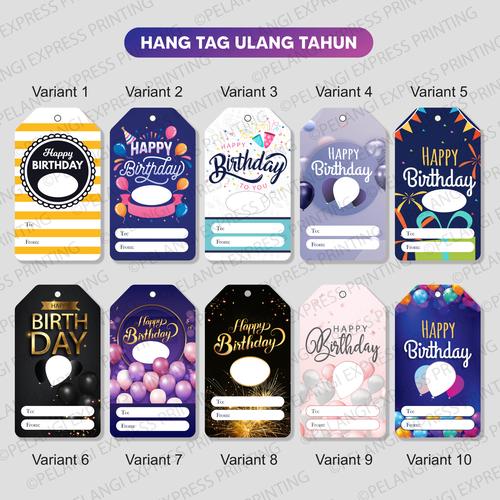 Jual Hang Tag Ulang Tahun Ultah| Birthday Hang Tag| Ucapan | Gift Tag ...