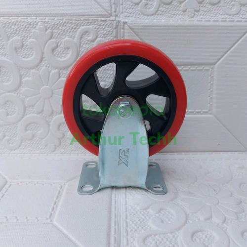 Jual Roda PVC Triple S 5" Inch Mati / Troli Wheel Karet Red Double ...