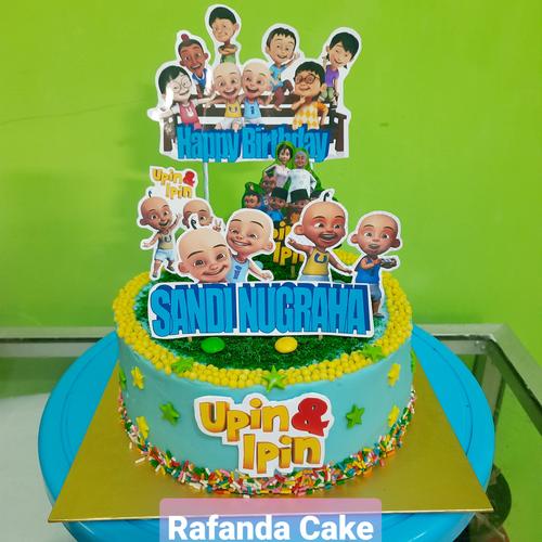 Jual Topper Cake Birthday Upin Ipin Gratis Custom Nama Murah - v3 - Kab ...