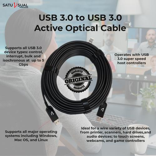 Jual USB 3.0 to USB 3.0 Active Optical Cable (20 Meter) - Jakarta Barat ...