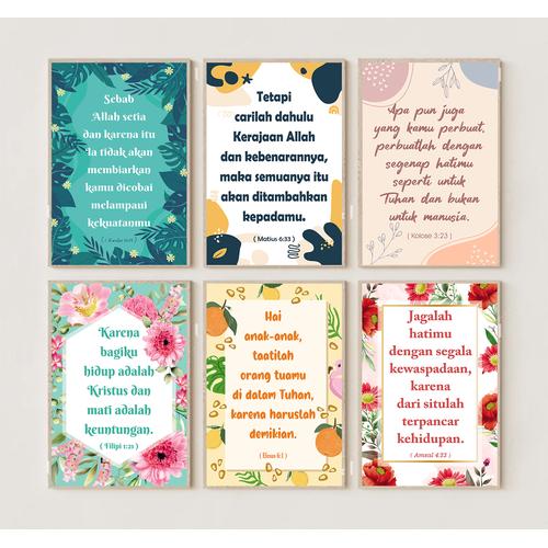 Jual poster kayu rohani aesthetic hiasan dinding kristen / katolik ...