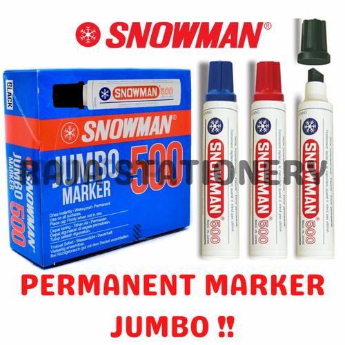 Promo Snowman JUMBO Permanent Marker 500 / Spidol Permanen Snowman ...