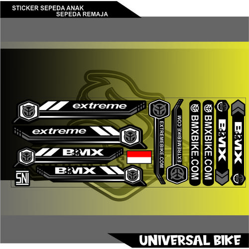 Jual STICKER VARIASI BIKE/SEPEDA ANAK BMX MOTIF POLET NEW STICKER - Kab ...