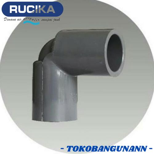 Jual Keni Knee Knie Kni L Elbow PVC AW 1/2” inch Sambungan Pipa Rucika - Jakarta Barat ...
