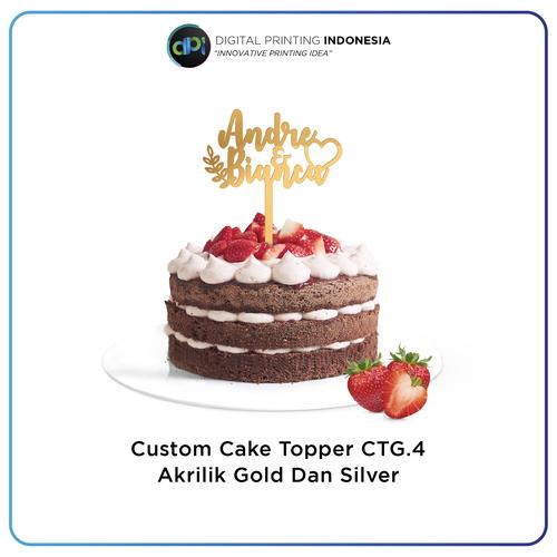 Jual Custom Dekorasi Kue Couple Topper Kue Roti Akrilik - Cake Topper ...