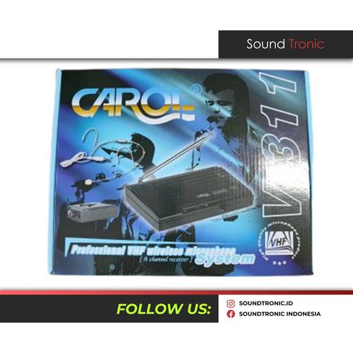 Jual Mic Wireless Carol V 311 Profesional Microphone (Headset + Clip On ...