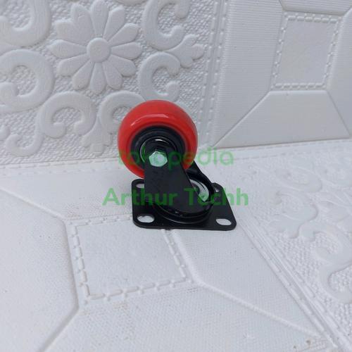 Jual Roda PVC Triple S 1.5"Inch Hidup / Troli Wheel Karet Red Doble ...