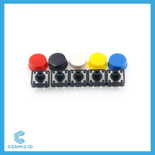 Jual Tactile Switch Push Button + Cap Warna Multi Color - Biru - Kab ...
